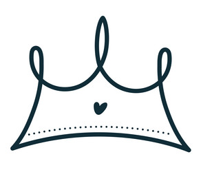 Cute crown design Royalty Free Vector Image - VectorStock