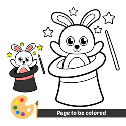 Coloring book for kids magic stick Royalty Free Vector Image