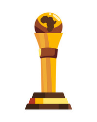 African nations cup trophy award Royalty Free Vector Image