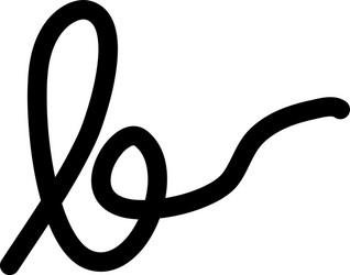 Letter signature logo Royalty Free Vector Image