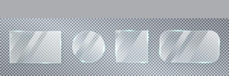 Square glass texture bright mirror panel glossy Vector Image