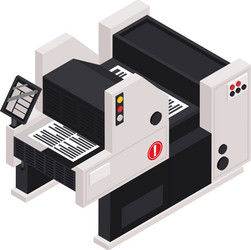 Isometric printing house infographics Royalty Free Vector