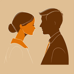 Love man woman relationship concept hard Vector Image