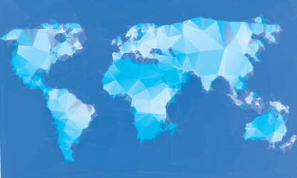 Triangle world map Royalty Free Vector Image - VectorStock