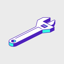 Wrench isometric Royalty Free Vector Image - VectorStock