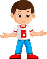 Cute boy cartoon good posing Royalty Free Vector Image