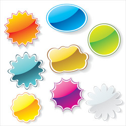 Multi-colored realistic stickers Royalty Free Vector Image