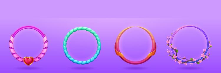 Game avatar templates with fantasy frames Vector Image