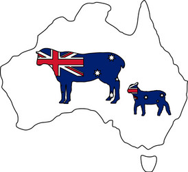 Australian sheeps Royalty Free Vector Image - VectorStock