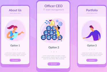 Ceo it app interface template Royalty Free Vector Image