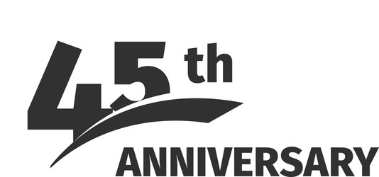 Template logo 45th anniversary with a circle Vector Image