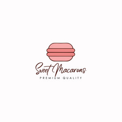 Logo for macaron Royalty Free Vector Image - VectorStock