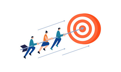 Business team goals concept Royalty Free Vector Image