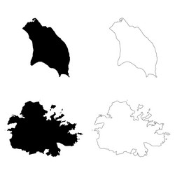 Map antigua and barbuda isolated Royalty Free Vector Image