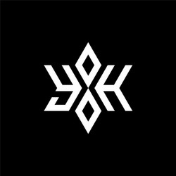 Yh monogram logo with sharped shape design Vector Image