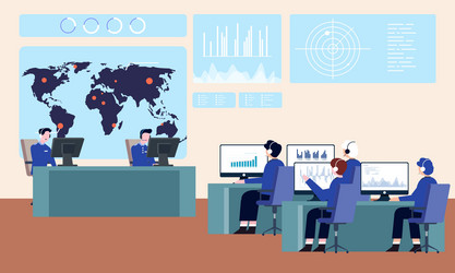 Government control center Royalty Free Vector Image