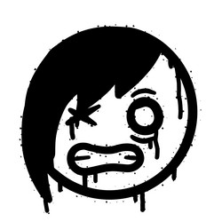 Graffiti grunge face cartoon expression Royalty Free Vector