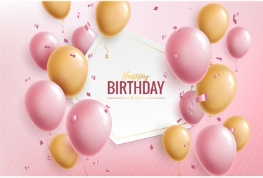 Happy birthday greeting or invitation card Vector Image