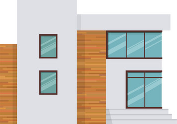 Modern two-storey mansion in expensive style Vector Image