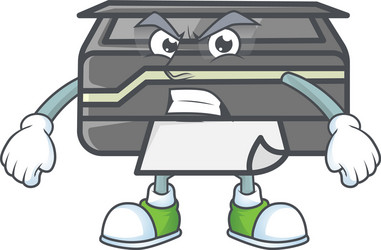 Crying printer mascot cartoon style Royalty Free Vector