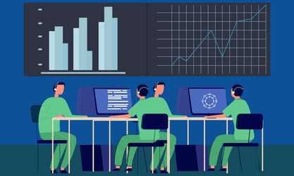 Government control center Royalty Free Vector Image