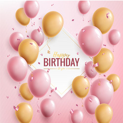 Happy birthday greeting or invitation card Vector Image