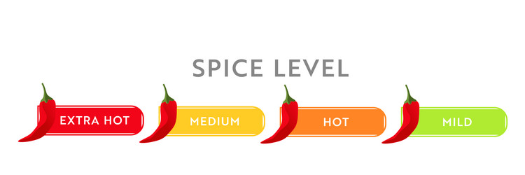 Spicy food level Royalty Free Vector Image - VectorStock