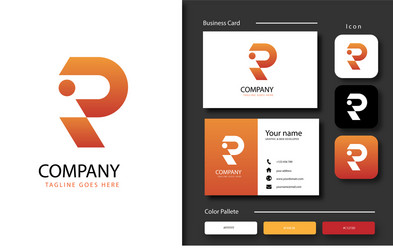 Initial r monogram logo template based Royalty Free Vector