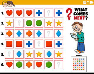 Educational pattern game for kids with objects Vector Image