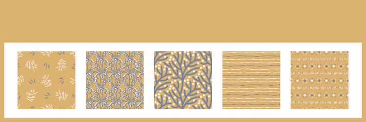 French yellow linen seamless pattern set tonal Vector Image