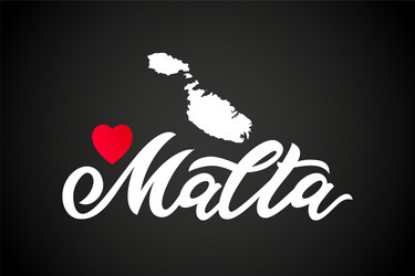 Hand lettering modern calligraphy i love malta Vector Image