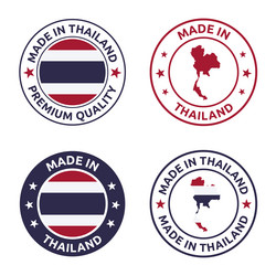 Made in thailand labels set kingdom Royalty Free Vector