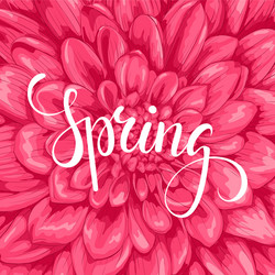 Spring is coming hand drawn calligraphy and brush Vector Image
