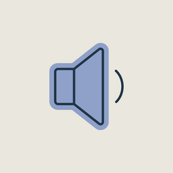 Minimum volume sound music icon graph symbol Vector Image