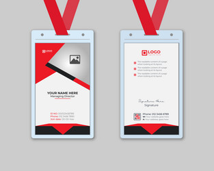 Creative id card templates Royalty Free Vector Image