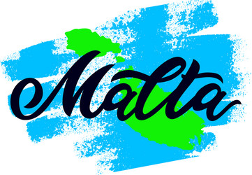 Hand lettering modern calligraphy i love malta Vector Image