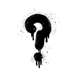 Set of spray painted graffiti question marks Vector Image