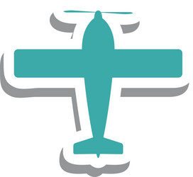 Airplane isolated pictograph image Royalty Free Vector Image