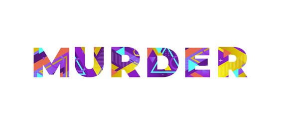 Murder theme word art Royalty Free Vector Image