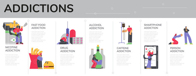 Sugar addiction posters set Royalty Free Vector Image