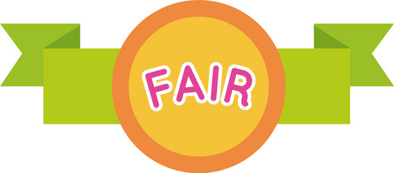 Fair seal with ribbon line style icon Royalty Free Vector