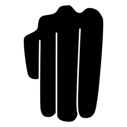 Hand finger m letter Royalty Free Vector Image