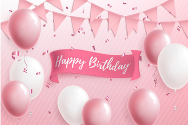 Happy birthday greeting or invitation card Vector Image