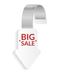Promotional wobbler mockup benefit tag hang Vector Image