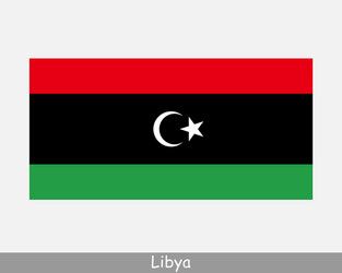 Libya star flag Royalty Free Vector Image - VectorStock