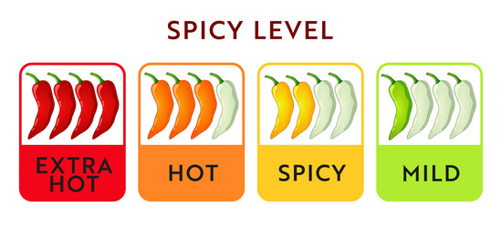 Spicy food level Royalty Free Vector Image - VectorStock