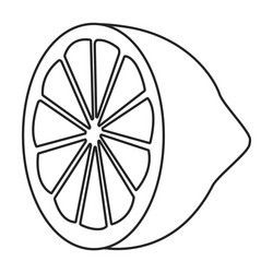 Lemon outline icon Royalty Free Vector Image - VectorStock