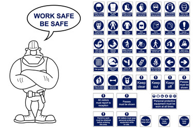 Mandatory Safety Signs Vector Images (over 1,200)