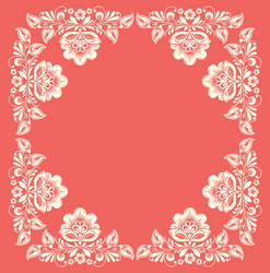 Russian ornaments art frames in gzhel style Vector Image