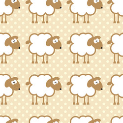 Dot to sheep isolated coloring page for kids Vector Image